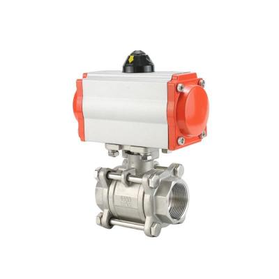 Cina Valvola a sfera a filo in acciaio fuso 3PC per acqua industriale in vendita
