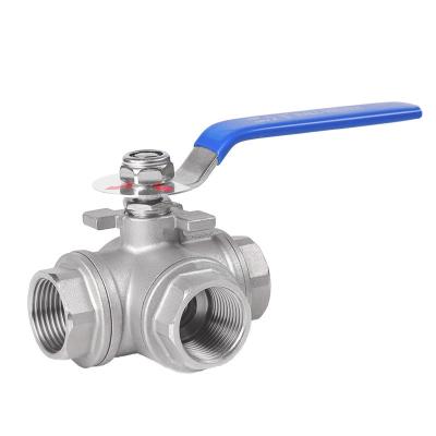 Cina Funzione di tipo tee Q14/15f Valvola a sfera a 3 vie con modalità di guida manuale G/NPT/BSPT/Bsp in vendita