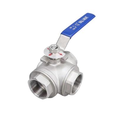Cina Q14 15F Valvola a sfera galleggiante industriale a tre vie, di SS304 316 per uso domestico in vendita