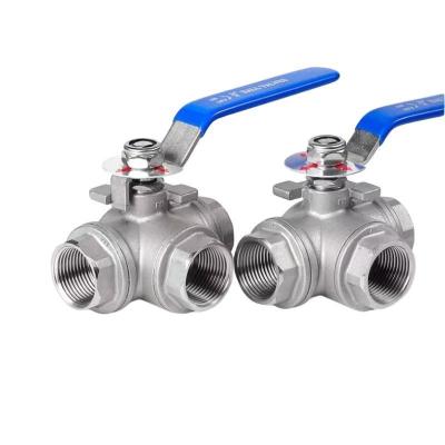 Cina Q14 15F Valvola a sfera galleggiante industriale a tre vie, di SS304 316 per uso domestico in vendita