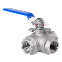 China DN15-DN100 L Type Three Way SS304 Ball Valve Normal Temperature for sale