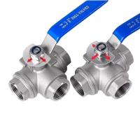 China DN15-DN100 L Type Three Way SS304 Ball Valve Normal Temperature for sale