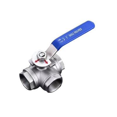 Китай DN15-DN100 L Тип трехсторонний SS304 шаровой клапан Нормальная температура продается