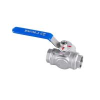 China Structure Tee Type Three Way Ball Valve Threaded End CF8/CF8m Long-Lasting Performance for sale