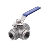 China Structure Tee Type Three Way Ball Valve Threaded End CF8/CF8m Long-Lasting Performance for sale