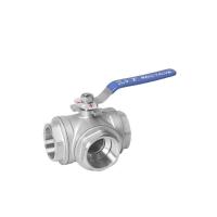 China Structure Tee Type Three Way Ball Valve Threaded End CF8/CF8m Long-Lasting Performance for sale