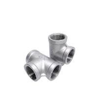 China Stainless Steel 304 Pipe Fitting Forging Thread Equal Tees Customizable and Durable for sale