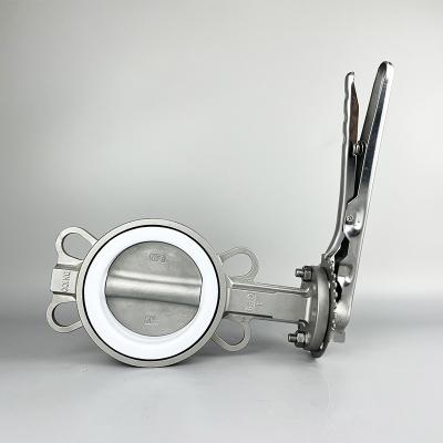 Cina PN1.0-32.0MPa Valvola a farfalla per wafer in acciaio inossidabile con sigillo morbido e operatore manuale in vendita