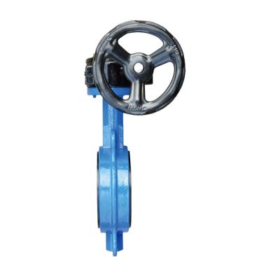 China Handmatige veerkrachtige zittende buigsame gietijzeren industriële controle wafer lug vlinderkleppen met EPDM PTFE PFA rubber bekleding Te koop