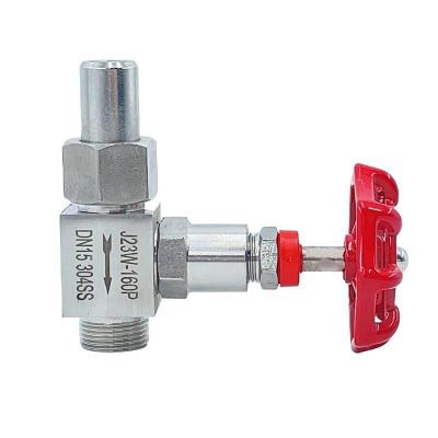 Cina J23W Valvola ad ago di saldatura in acciaio inossidabile Funzione unilaterale Bypass-Valve Handle Colore rosso in vendita