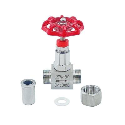 Cina Valvola ad ago industriale ad alta pressione in acciaio inossidabile con filo maschio DN6-DN15 J23W -160p in vendita