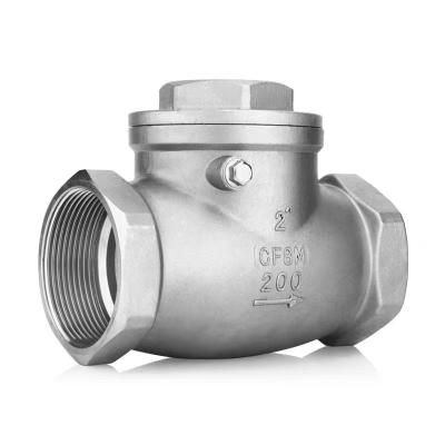 中国 鋳型ステンレス鋼200psiスレッド付きエンドスイングチェックバルブ,スレッド接続形式 販売のため