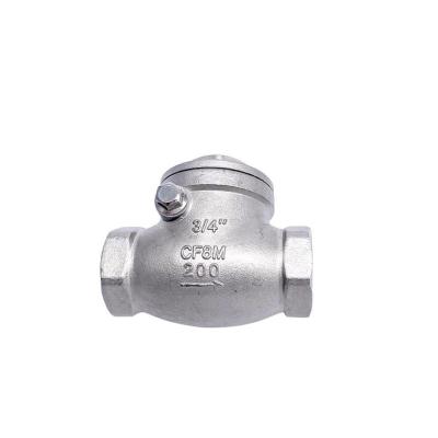 China Thread Connection Swing Check Valve for Fuel Line at EXW Term and 316L Pn16 16bar for sale