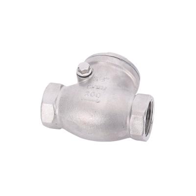 China Thread Connection Swing Check Valve for Fuel Line at EXW Term and 316L Pn16 16bar for sale