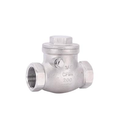 China Thread Connection Swing Check Valve for Fuel Line at EXW Term and 316L Pn16 16bar for sale