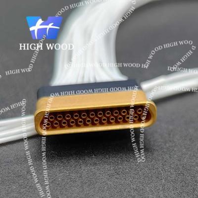 Cina J30J SERIES Glass Sintered Gas Sealed Rectangular Electrical Connector , J30JM1-25ZKH2-Q15-X in vendita