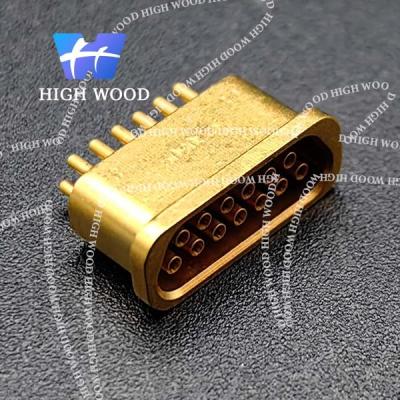 Cina J30J SERIES Glass Sintered Gas Sealed Rectangular Electrical Connector, J30JM1-13ZKH25-Q1 in vendita