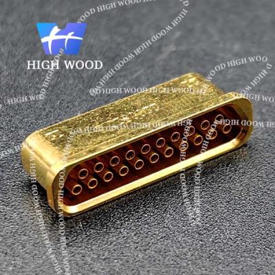 China J30J SERIES Glass Sintered Gas Sealed Rectangular Electrical Connector , J30JM1-21ZKS19 for sale