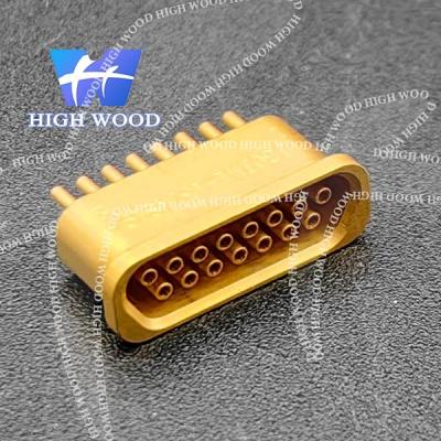 China J30J SERIES Glass Sintered Gas Sealed Rectangular Electrical Connector , J30JM1-15ZKS19 for sale
