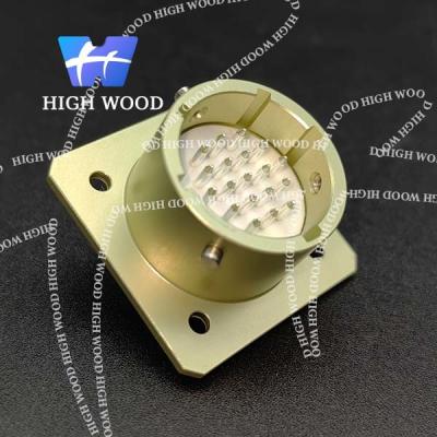 China OHS Series Ultra-Small Electrical Connector Aluminum Alloy Square Flange Receptacle With 19 Contacts Silvering for sale