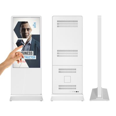 Chine 55 inch stand alone 3g touch screen led fhd lcd display monitor kiosk on wheels for smart restaurant à vendre