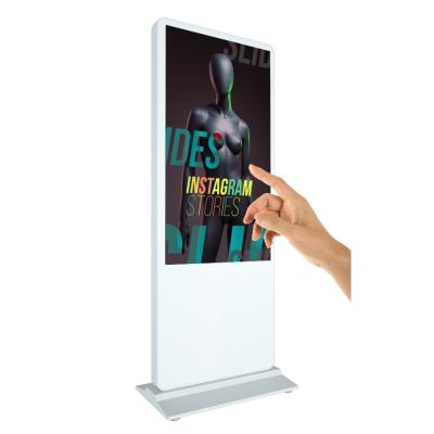 Chine 55inch inclined style kiosk stand pc touch screen lcd exhibition display à vendre