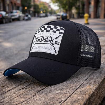 China Vintage Style Trucker Hat – Custom Patch Mesh Cap | Adjustable Snapback Trucker Cap | Breathable Streetwear Hat for sale