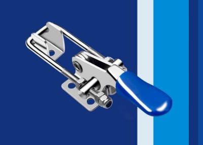 China 163kg Solid Wood Blue Handle Latch Type Toggle Clamp for sale