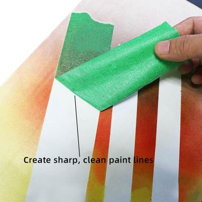 China Custom Size Strong Adhesive Wall Spray Painter Masking Crepe Paper Tape for sale