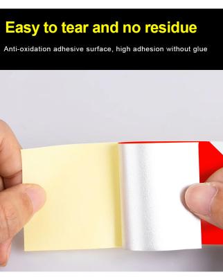 China Detectable Red Green White Yellow Black Pvc Reflective Barricade Caution Warn Hazard Safety Warning Tape for sale