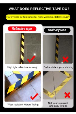 China Detectable Red Green White Yellow Black Pvc Reflective Barricade Caution Warn Hazard Safety Warning Tape for sale