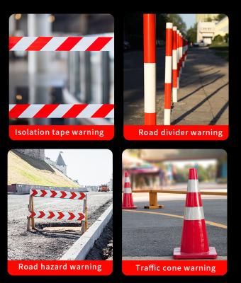 China Detectable Red Green White Yellow Black Pvc Reflective Barricade Caution Warn Hazard Safety Warning Tape for sale
