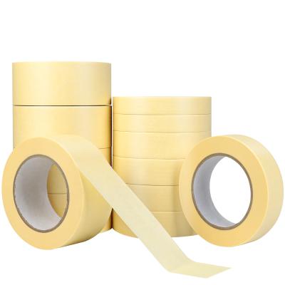 Yellow UV Resistant Heat Resistant Waterproof Painters Masking Tape For Spray Painting Masking Custom Size