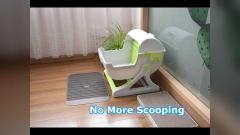Factory Direct Sales of Semi-Automatic Self-Cleaning Cat Litter Box, Large Cat Toilet, Semi-Enclosed