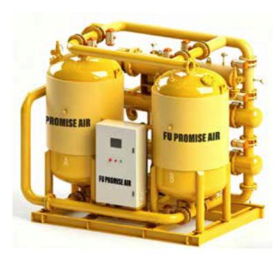 China Zero Air Loss Regenerative Desiccant Air Dryer Energy Saving Solution For Compressed Air Drying for sale