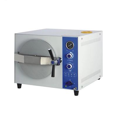 China 20L Tabletop Autoclave Steam Sterilizer Knob Controlled Manual Control for sale
