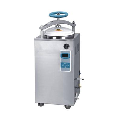 China Handwheel Door Vertical Autoclave Machine LCD Display Pressure Steam Vertical Autoclave for sale