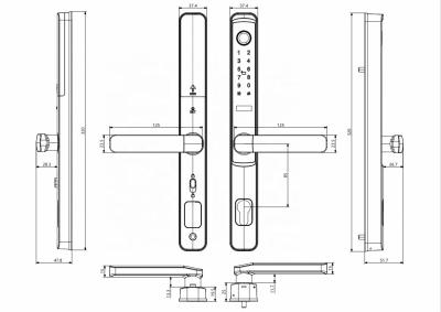 China Huis Glijdend Smart Door Lock Elektronisch vingerafdruk deur slot Te koop