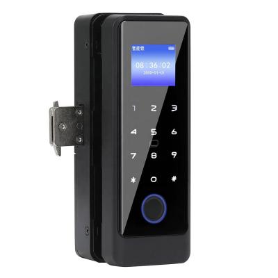 China Sliding Glass Door Smart Lock Tuya APP Bluetooth Fingerprint Rim Lock for sale