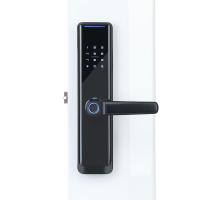 China Black Tuya APP Smart Lock Fingerprint / Smart Code Door Lock for sale