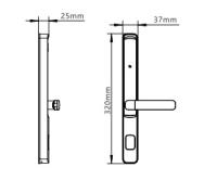 China Digital Keyless Door Handle Lock / Smart Door Lock For Hotel for sale