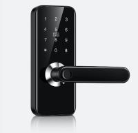 China Black Bluetooth Smart Door Lock / Fingerprint Door Lock for sale