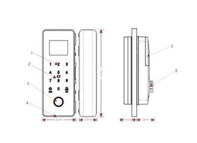 China Tuya 3d aluminium deur slot ELA E188 deadbolt sleutel toegang glas slimme deur slot systeem voor thuis hotel appartement Te koop