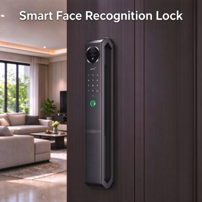 China ELA Wholesale Face Recognition Camera Tuya App Remote Control   Aluminium Alloy Smart Door Lock for Home for sale