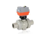 China IP67 PVC Socket Ball Valve Trapezoidal Threaded Union Type Ball Valve CE for sale