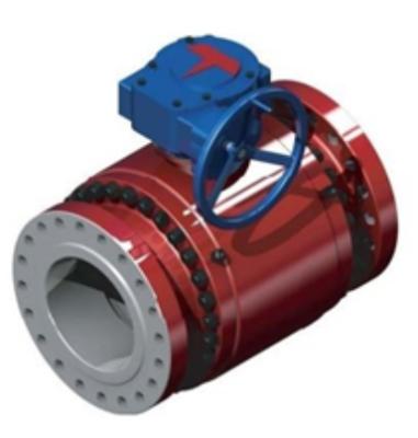 China 6A Top Mounted High Pressure Ball Valve Handwheel / hydraulic Torque  50 - 4200 N.M for sale