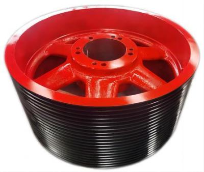 China Grey Cast Iron V-belt Pulley with 5 Reinforced Spokes and 8 Bolt Holes for Drilling Rig Mud Pump for sale