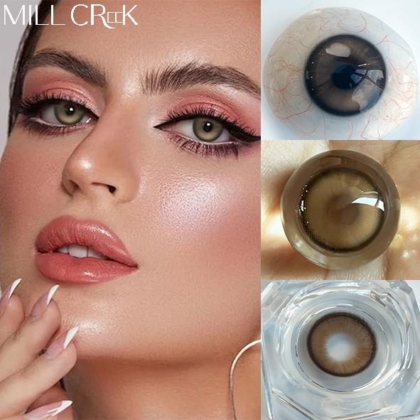 Quality Colored Dark Eye Contact Lenses 12 Months 14.5mm Diameter Millcreek Lenses With for sale