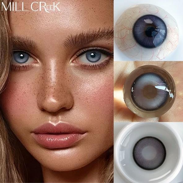 Quality Colored Dark Eye Contact Lenses 12 Months 14.5mm Diameter Millcreek Lenses With for sale