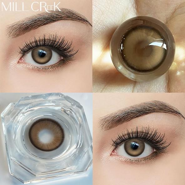 Quality Colored Dark Eye Contact Lenses 12 Months 14.5mm Diameter Millcreek Lenses With for sale